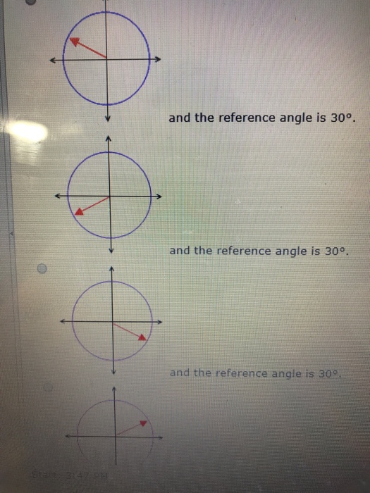 Solved For this special angle, draw the angle and find the | Chegg.com