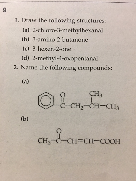Solved 1. Draw the following structures: (a) | Chegg.com