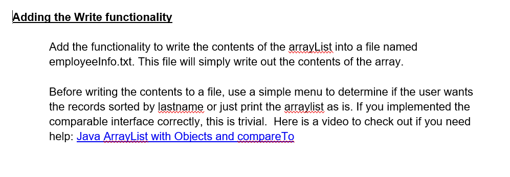 Solved ng the Write functionality Add the functionality to | Chegg.com