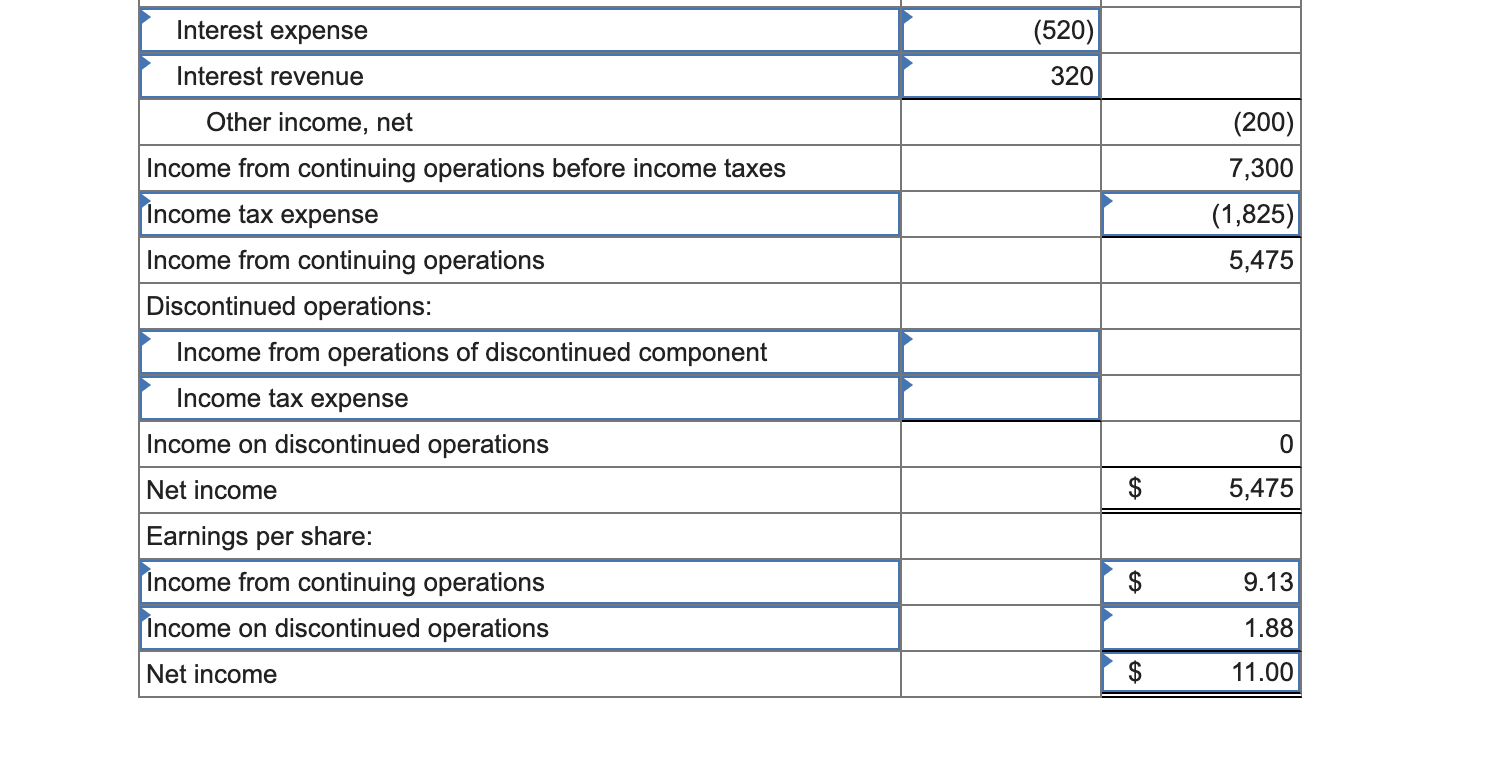 Solved Problem 4-6 (Algo) Income statement presentation; | Chegg.com