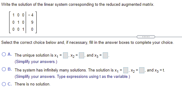 Solved If a matrix is in reduced form, say so. If not, | Chegg.com