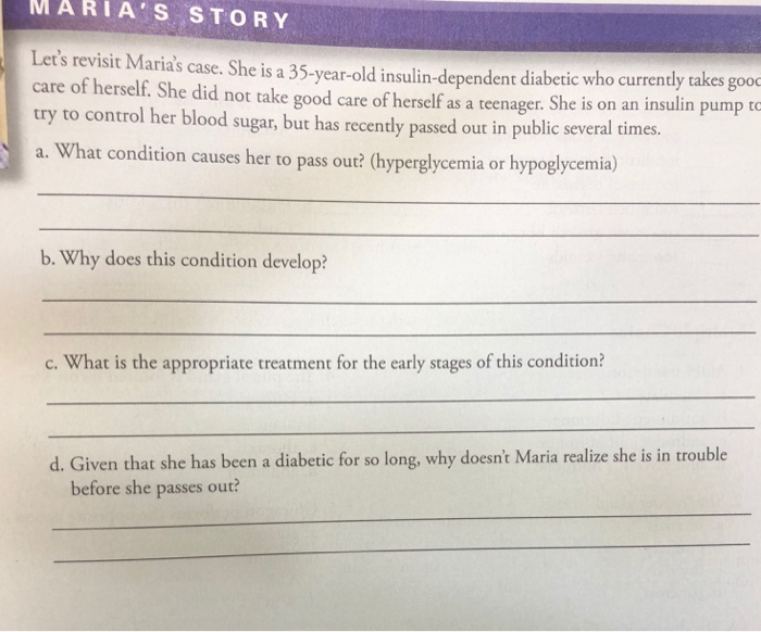 Solved MARIA'S STORY Lets revisit Maria's case. She is a | Chegg.com