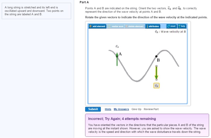 Solved A long string is stretched and its left end is | Chegg.com
