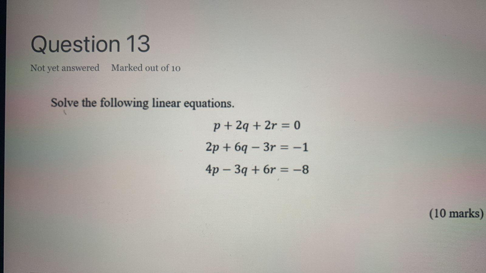 Solved Solve the following linear equations. | Chegg.com