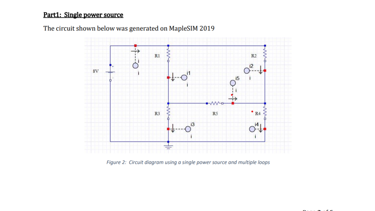 Solved Part1: Single power source The circuit shown below | Chegg.com