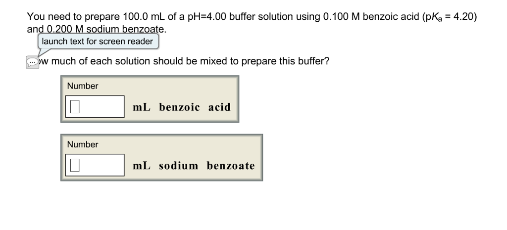 Solved You need to prepare 100.0 mL of a pH-4.00 buffer | Chegg.com