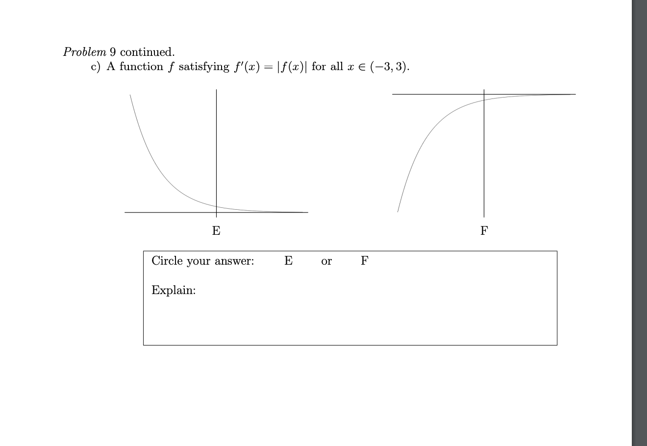 Solved Problem 9. (15 points) In each part below, the graphs | Chegg.com
