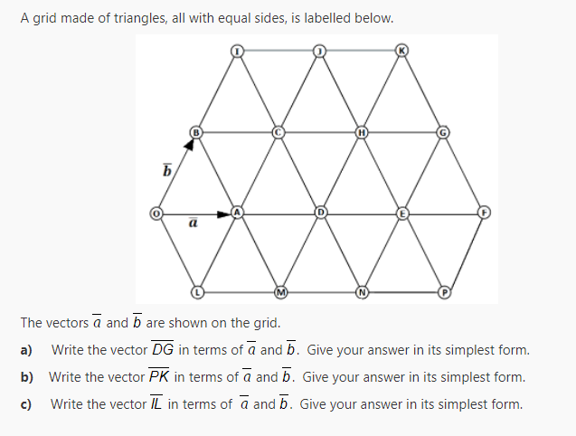Solved A grid made of triangles, all with equal sides, is | Chegg.com