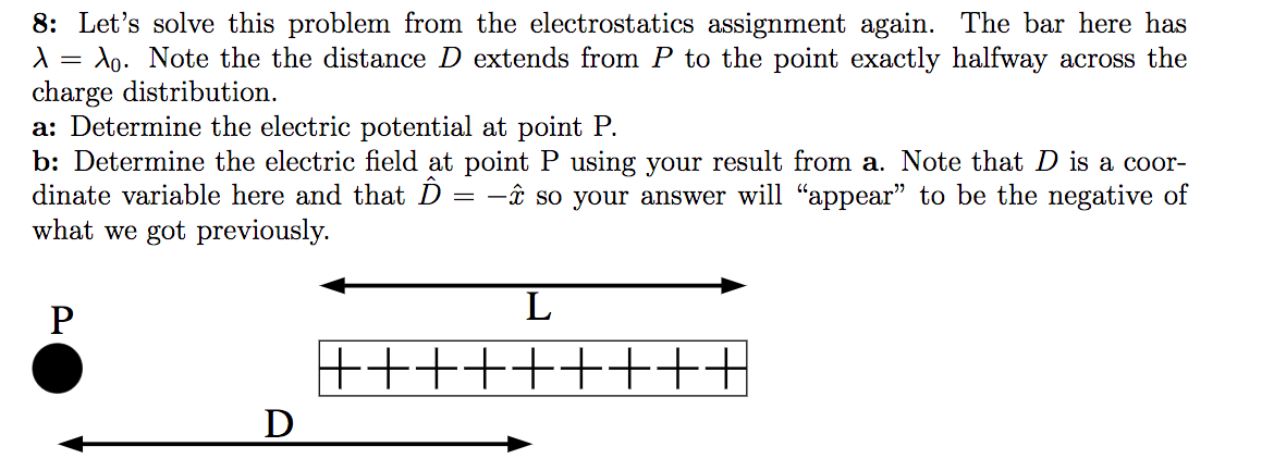Solved 8: Let's solve this problem from the electrostatics | Chegg.com