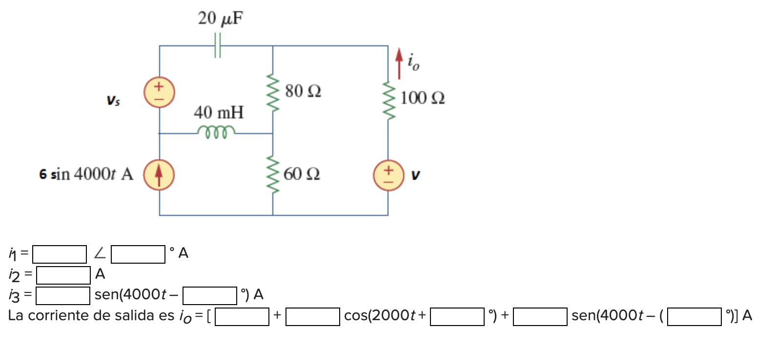 Solved Find The Output Current Io In The Circuit Given 7025
