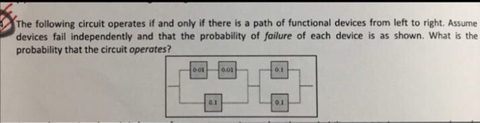 Solved The Following Circuit Operates If And Only If There 