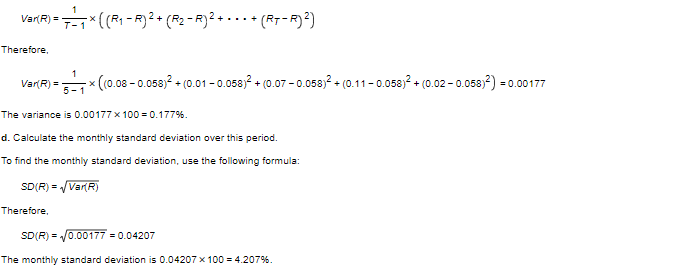 Solved Consider the following five monthly returns: a. | Chegg.com