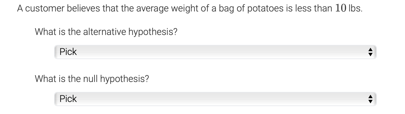 Solved A customer believes that the average weight of a bag | Chegg.com