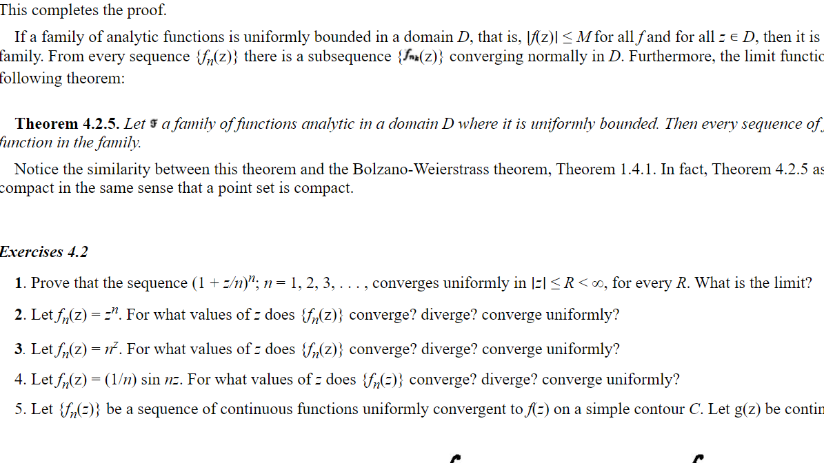 Solved This completes the proof. If a family of analytic | Chegg.com