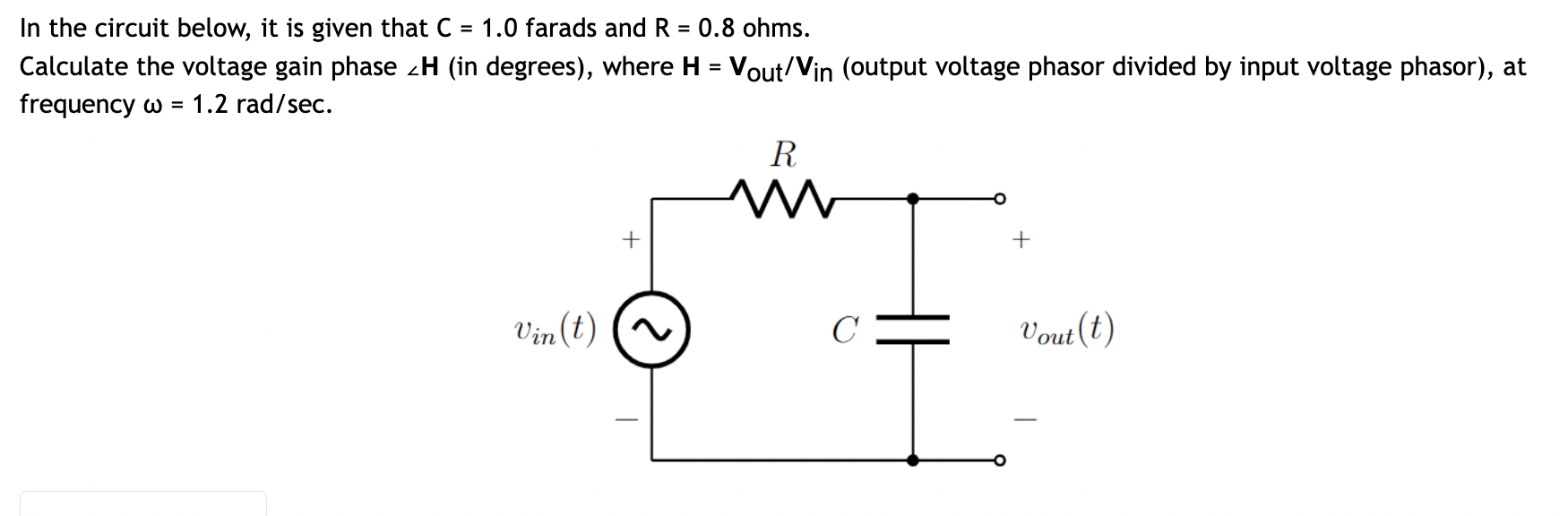 Solved n the circuit below, it is given that C=1.0 farads | Chegg.com