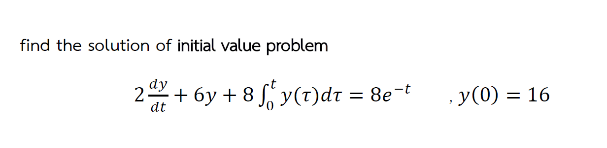 Solved find the solution of initial value problem | Chegg.com