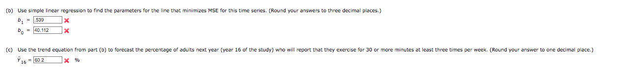 Solved (b) Use simple linear regression to find the | Chegg.com