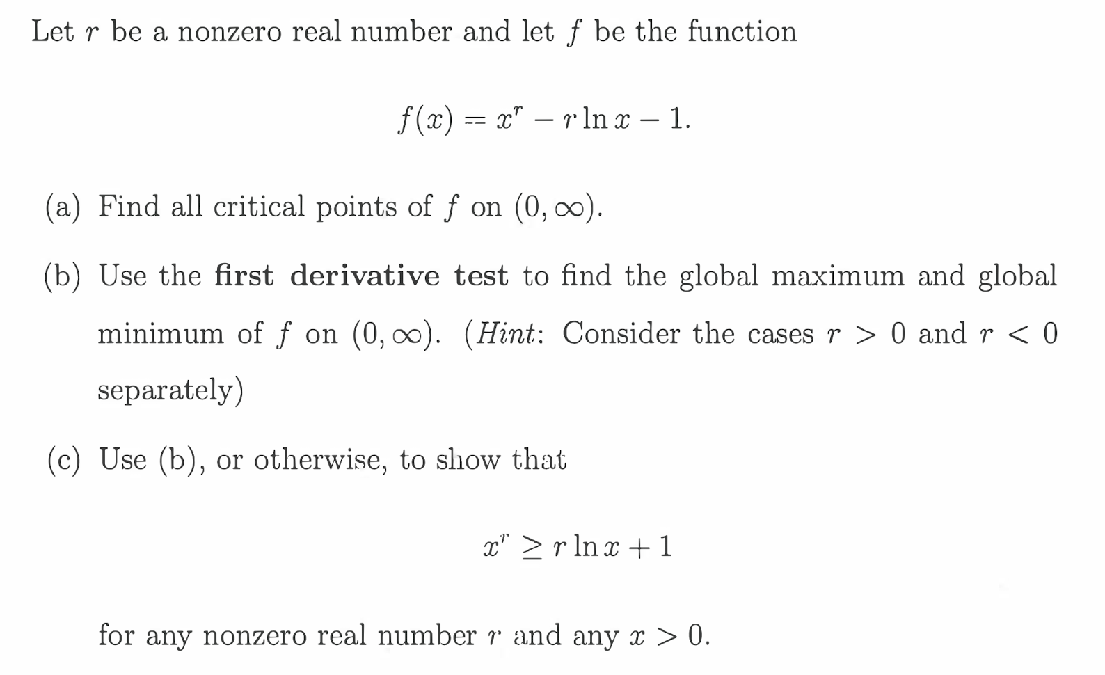 Solved Let r be a nonzero real number and let f be the | Chegg.com