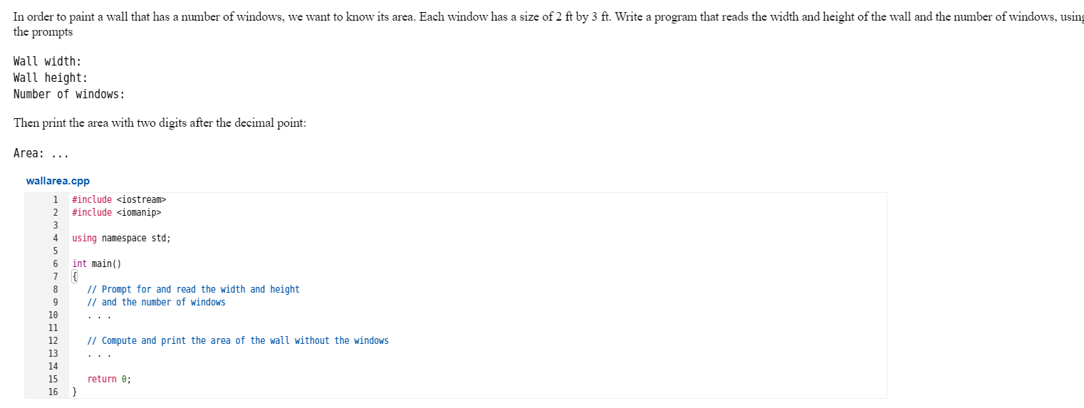 Solved In order to paint a wall that has a number of | Chegg.com