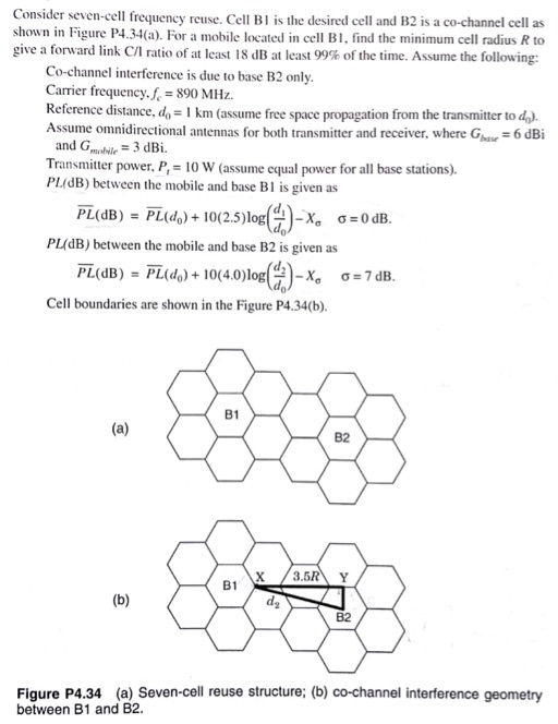 Solved Consider seven-cell frequency reuse. Cell B1 is the | Chegg.com