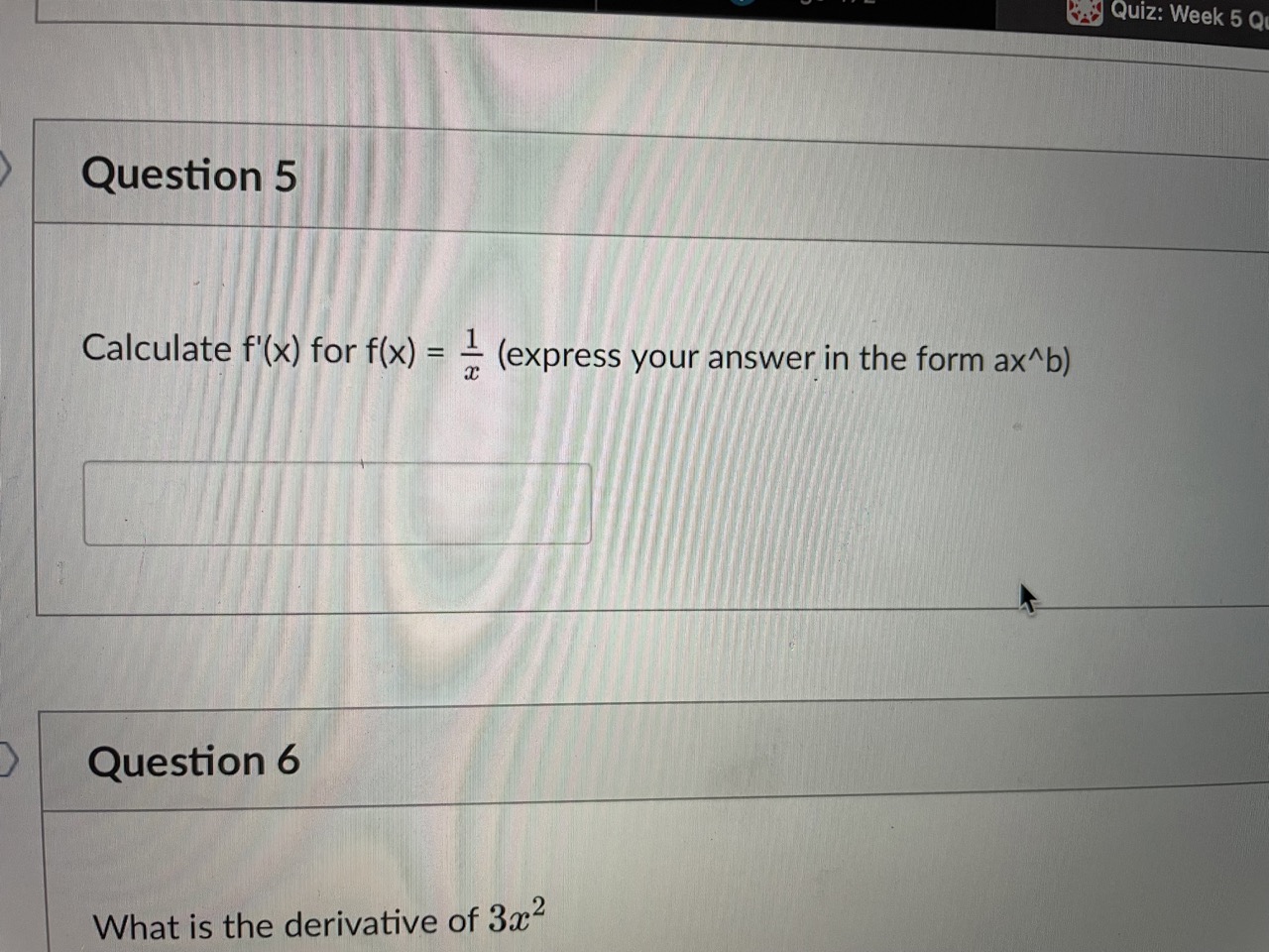 Solved Calculate f′(x) for f(x)=x1 (express your answer in | Chegg.com