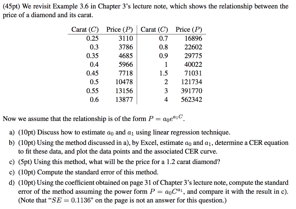 Solved (45pt) We revisit Example 3.6 in Chapter 3's lecture | Chegg.com