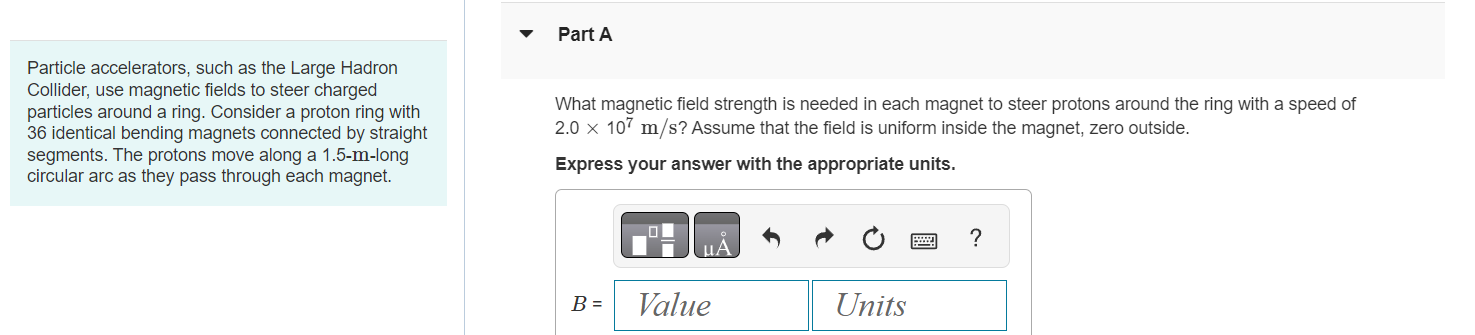 Solved Particle accelerators, such as the Large Hadron | Chegg.com