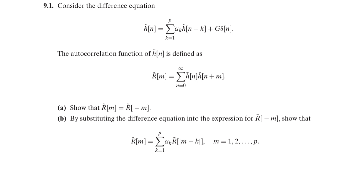 Solved 9.1. Consider the difference equation | Chegg.com