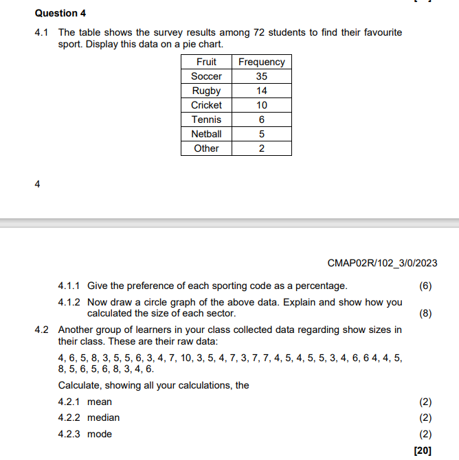 Solved 4.1 The table shows the survey results among 72 | Chegg.com