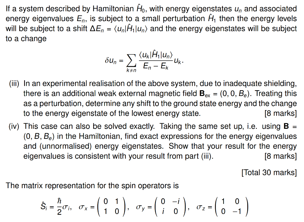 Solved 3. The Hamiltonian corresponding to the magnetic | Chegg.com