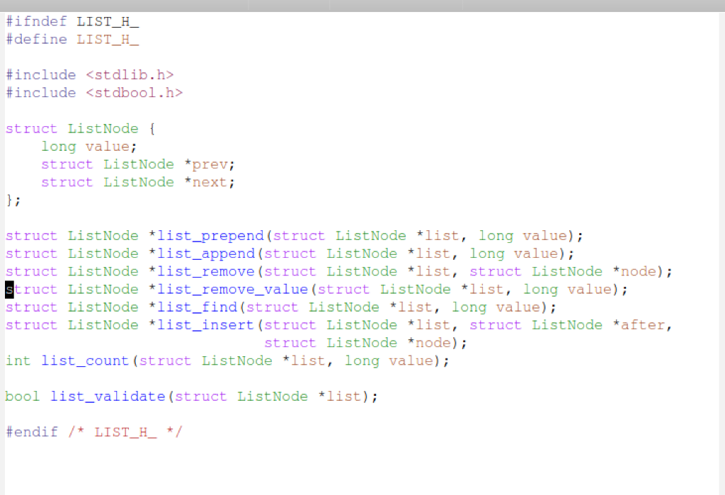 #ifndef LIST H #define LIST-H- #include #include | Chegg.com