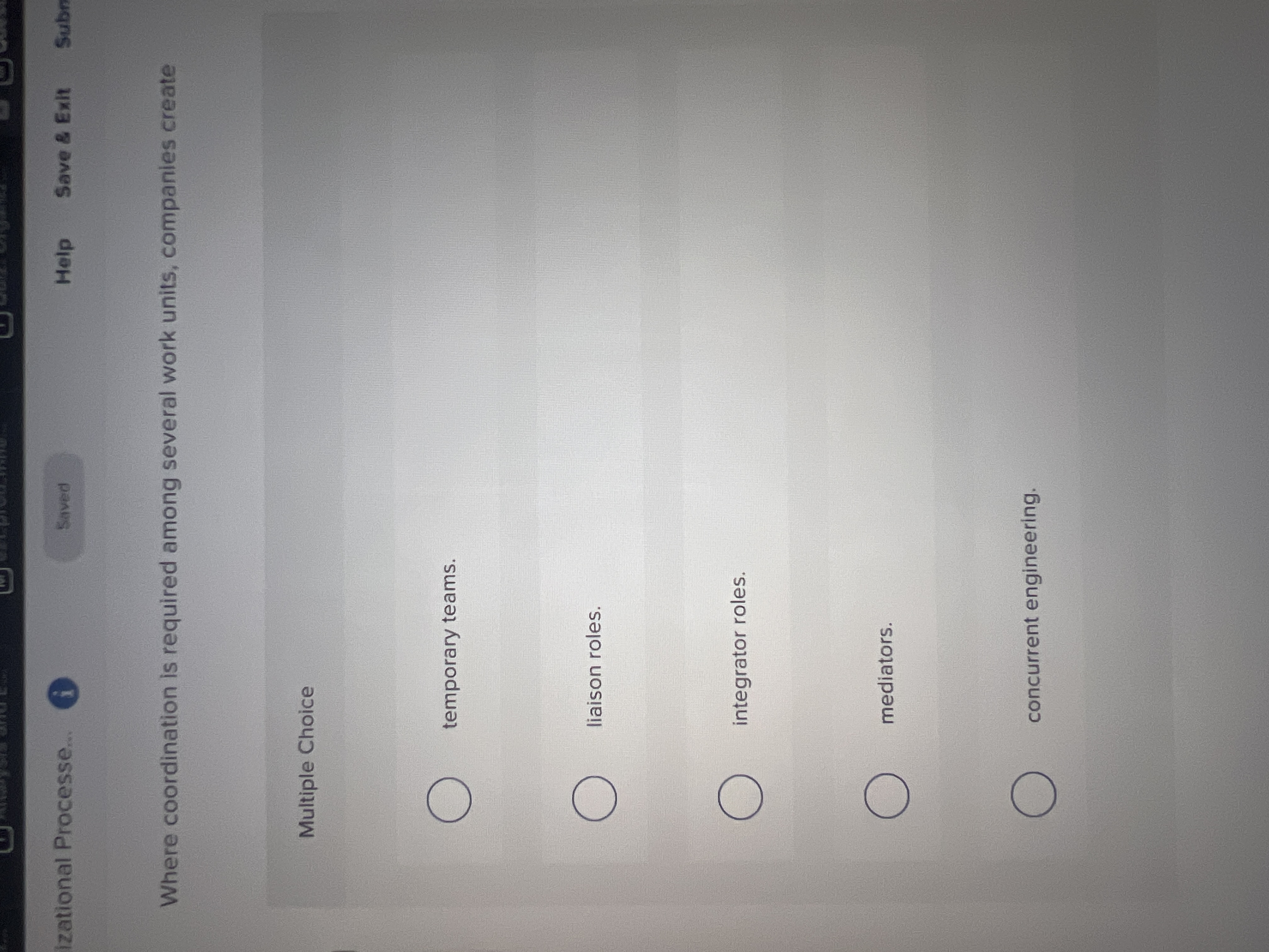 Solved Where coordination is required among several work | Chegg.com