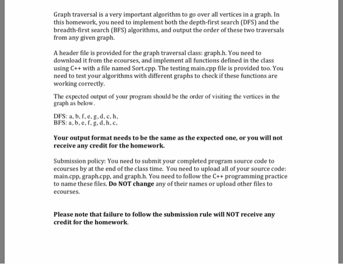 Solved // Homework graph.h // Class declaration for the | Chegg.com