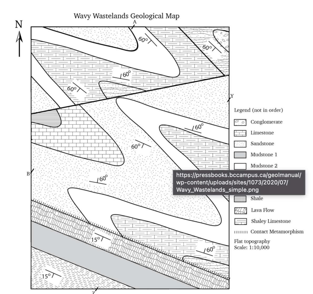 Prepare a cross-section through the map from position | Chegg.com