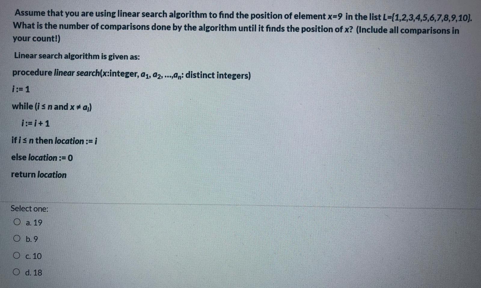 Solved Assume that you are using linear search algorithm to | Chegg.com