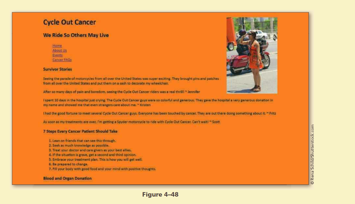Solved Lab 2: Creating an External Style Sheet for Cycle | Chegg.com