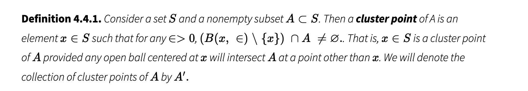 Solved Definition 4.4.1. Consider a set S and a nonempty | Chegg.com