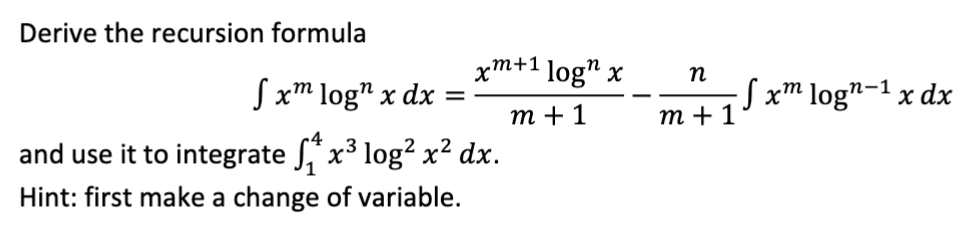 Solved Derive the recursion formula | Chegg.com