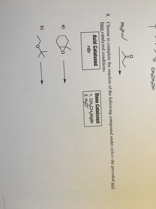 Solved Choose to complete the reaction of the following | Chegg.com