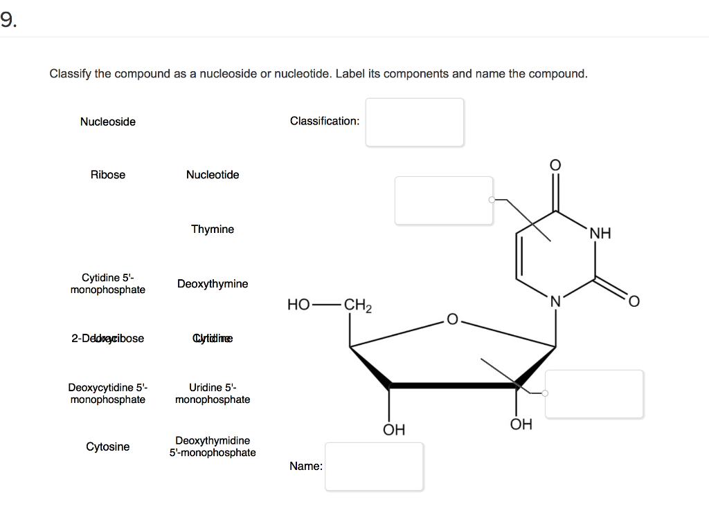 Solved Classify the compound as a nucleoside or nucleotide. | Chegg.com
