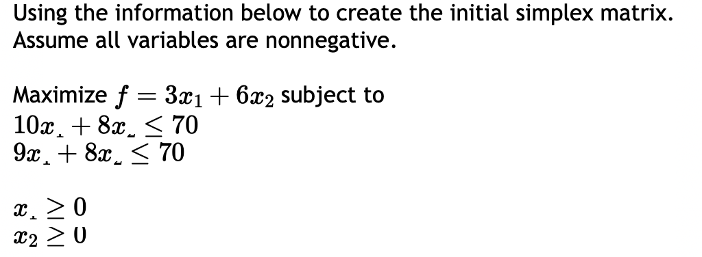 Solved Using the information below to create the initial | Chegg.com