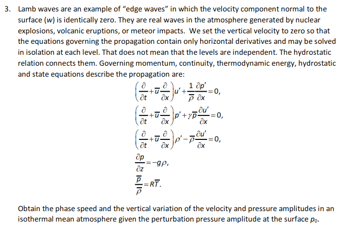 3. Lamb waves are an example of "edge waves" in which | Chegg.com