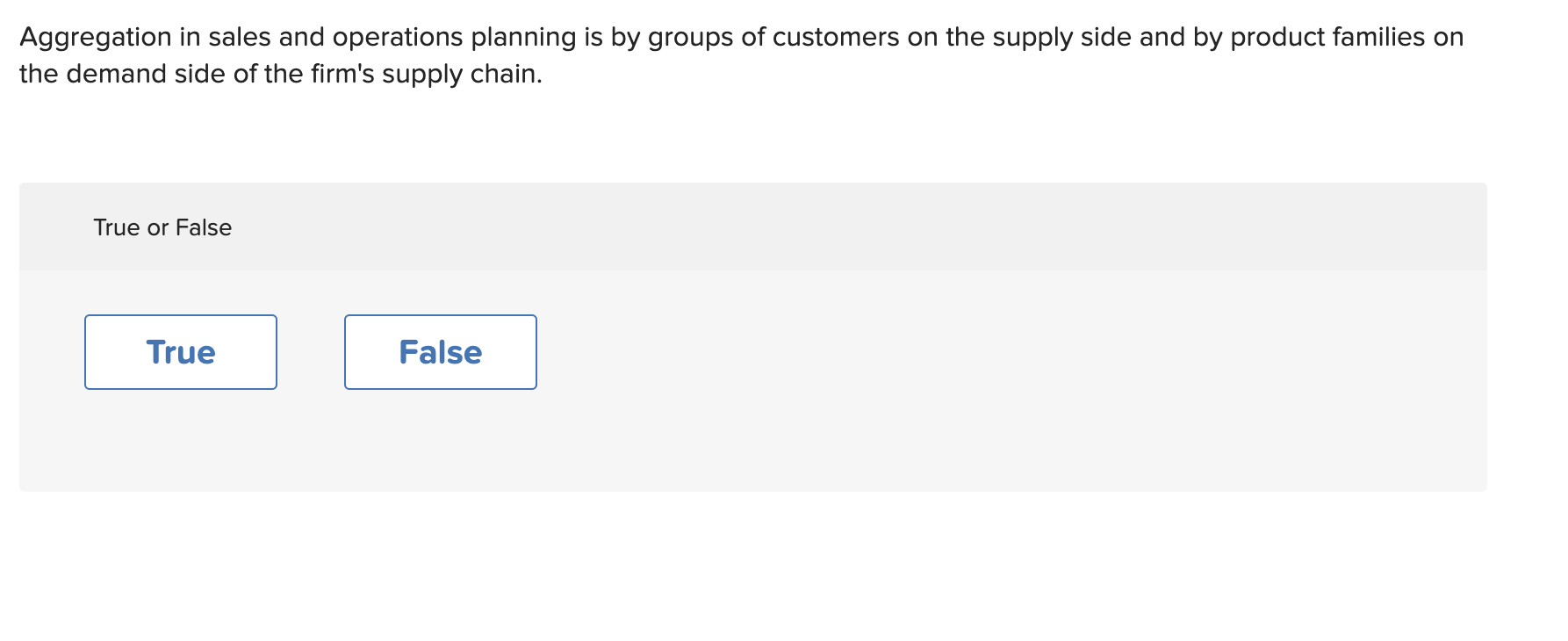 Solved Aggregation in sales and operations planning is by | Chegg.com