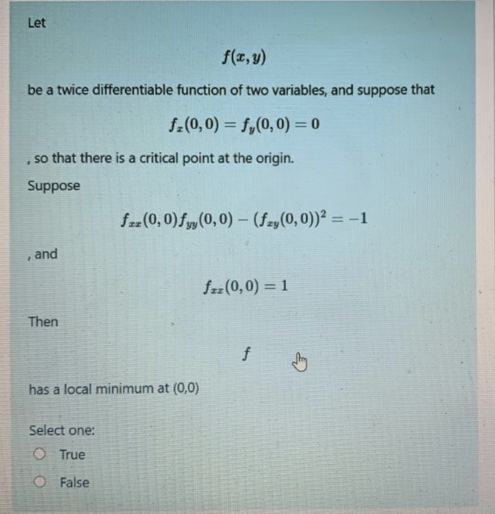 Solved Let f(x,y) be a twice differentiable function of two | Chegg.com