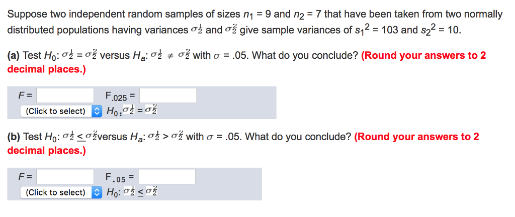 Solved Suppose two independent random samples of sizes n1 -9 | Chegg.com