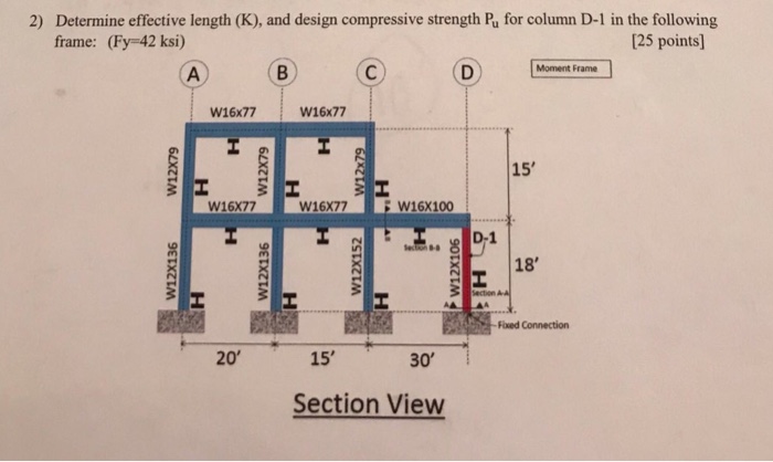 Solved Determine effective length (K), and design | Chegg.com