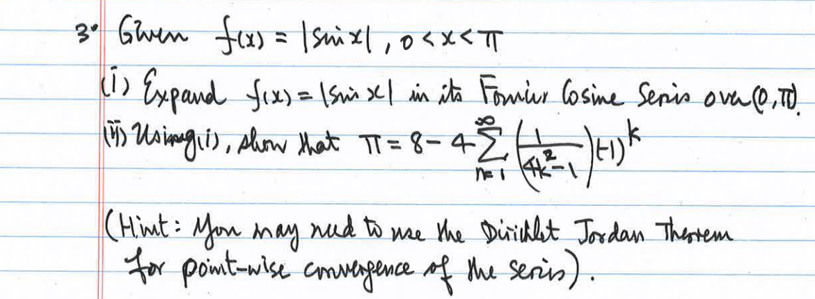 Solved Given f(x)=∣sinx∣,0 | Chegg.com