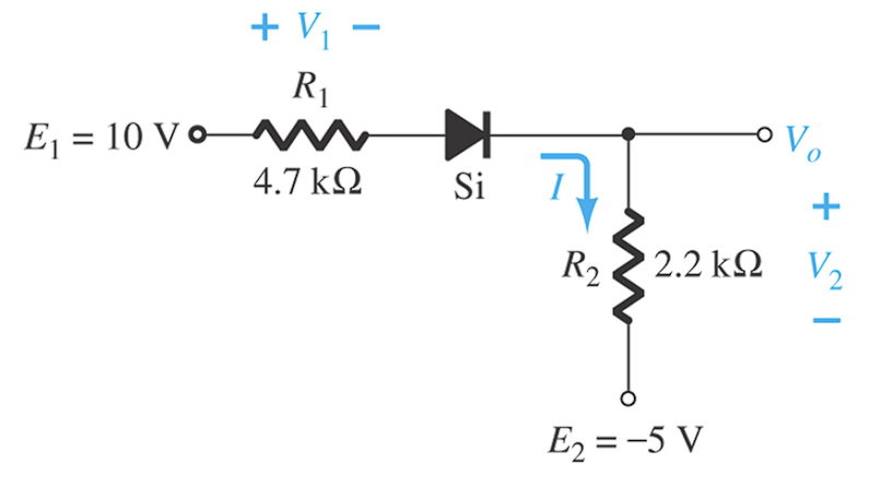 Solved Determine I , V1 ,V2 and Vo | Chegg.com Solved Determine I , V1 ,V2 and Vo | Chegg.com