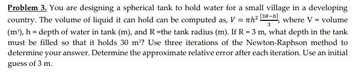 Solved Problem 3. You are designing a spherical tank to hold | Chegg.com