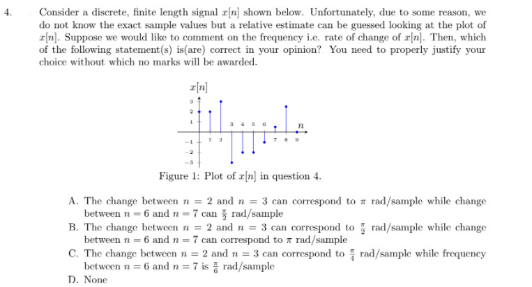 Solved 4. Consider a discrete, finite length signal x[n] | Chegg.com